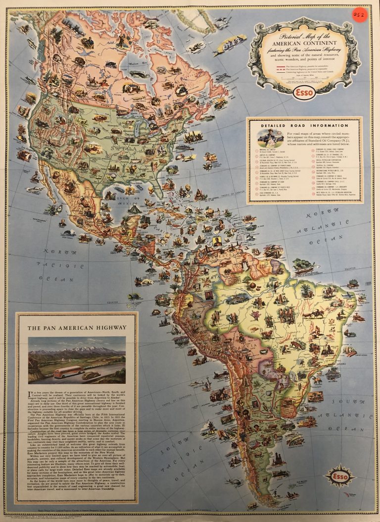 Map of the Week: Pictorial Map of the American Continent: Featuring the ...